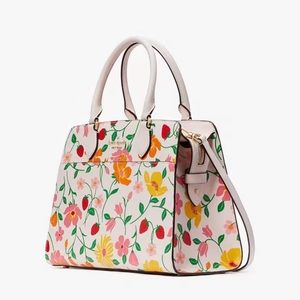kate spade | Bags | Kate Spade Madison Strawberry Garden Printed ...